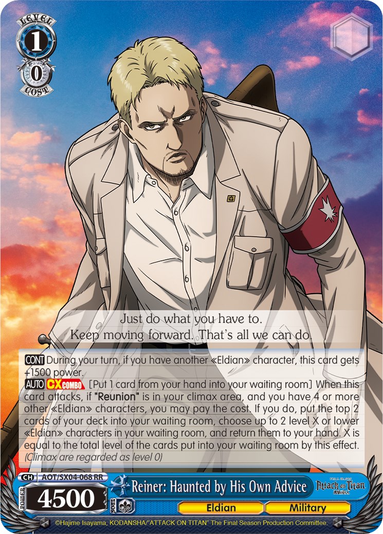 Reiner: Haunted by His Own Advice - Attack On Titan: Final Season ...