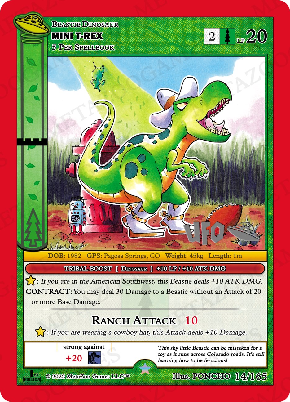 Mini T-Rex - UFO: First Edition Spoiler Pack - MetaZoo