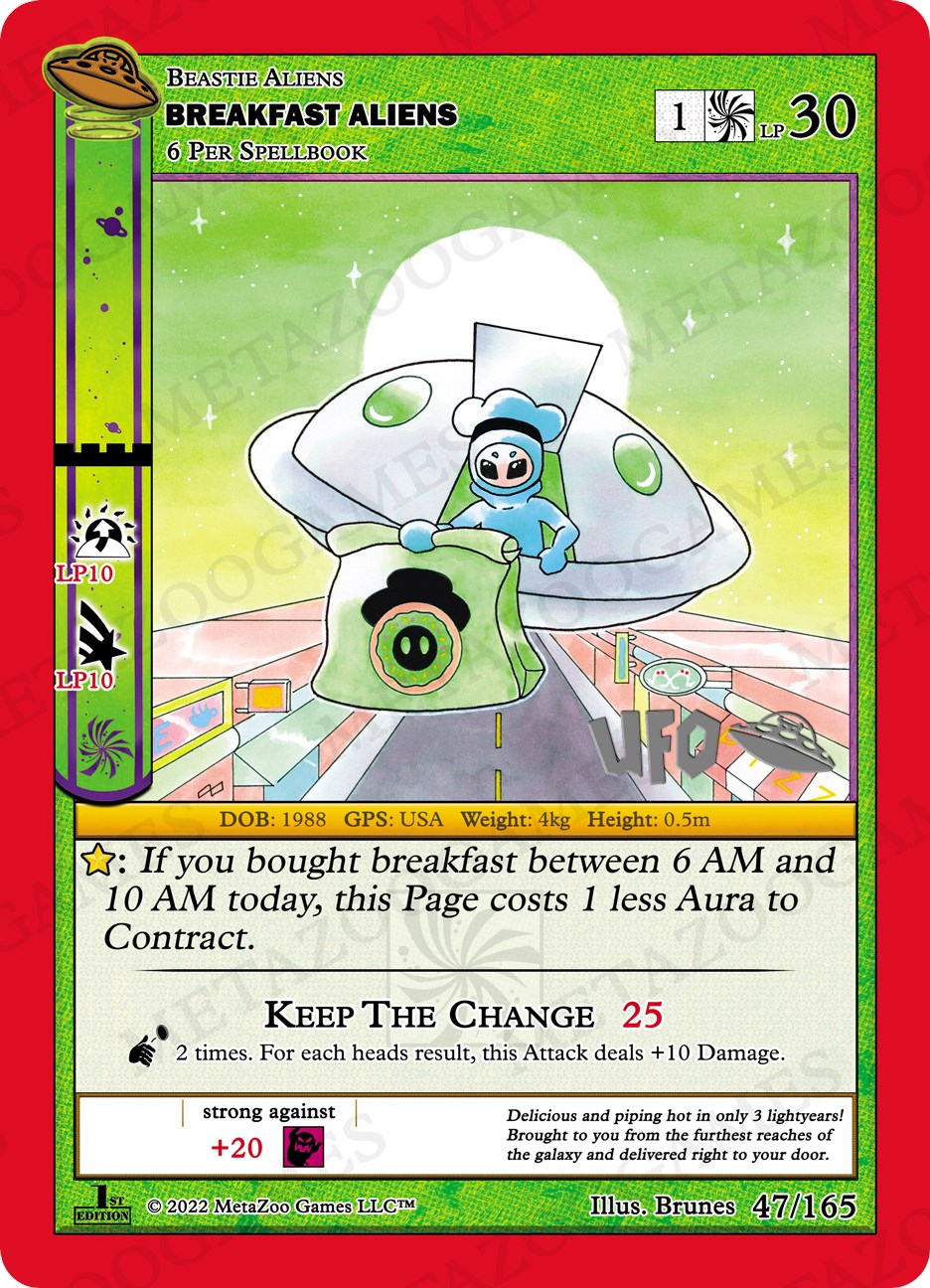 Breakfast Aliens - UFO: First Edition Spoiler Pack - MetaZoo