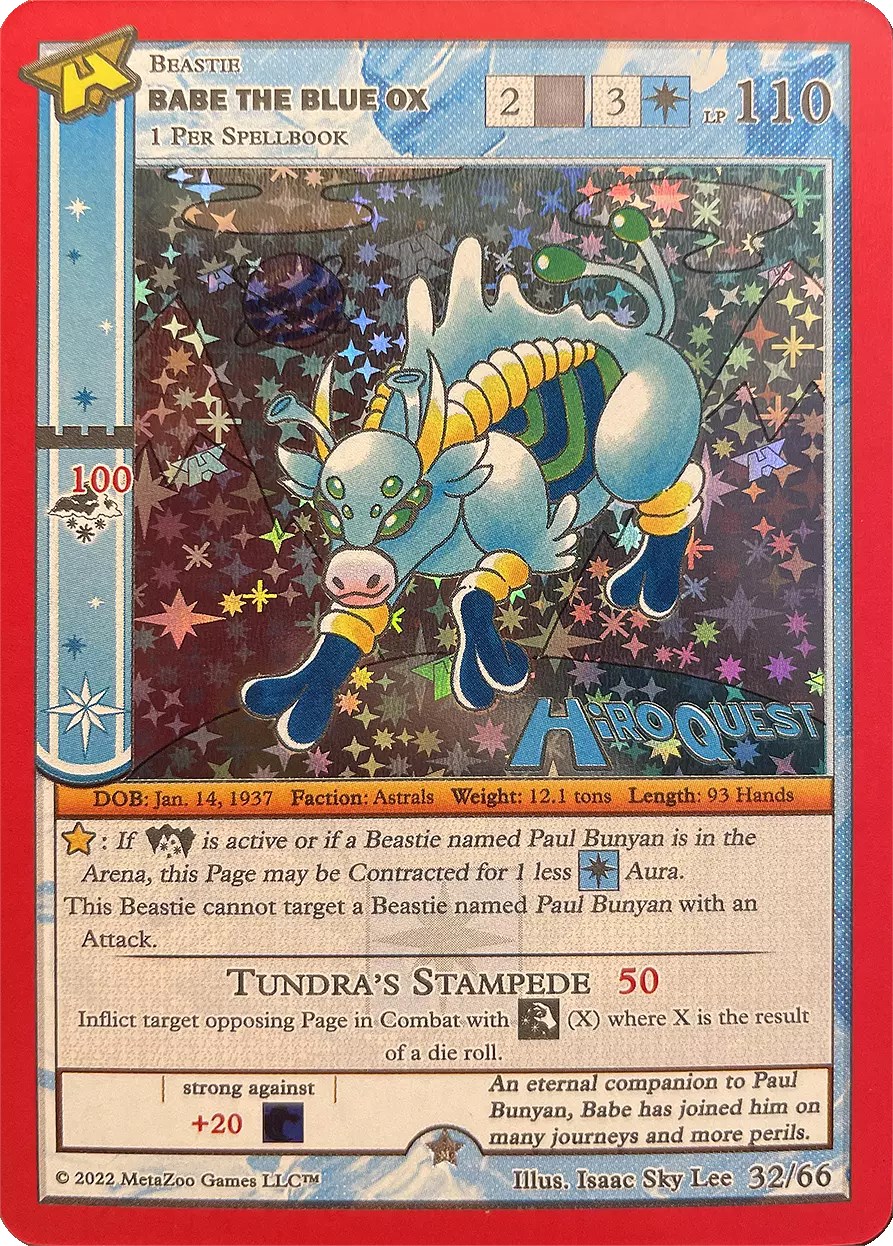 Babe The Blue Ox - Hiroquest Promos - MetaZoo