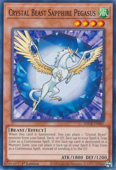 Crystal Beast Sapphire Pegasus - Structure Deck: Legend of the Crystal ...