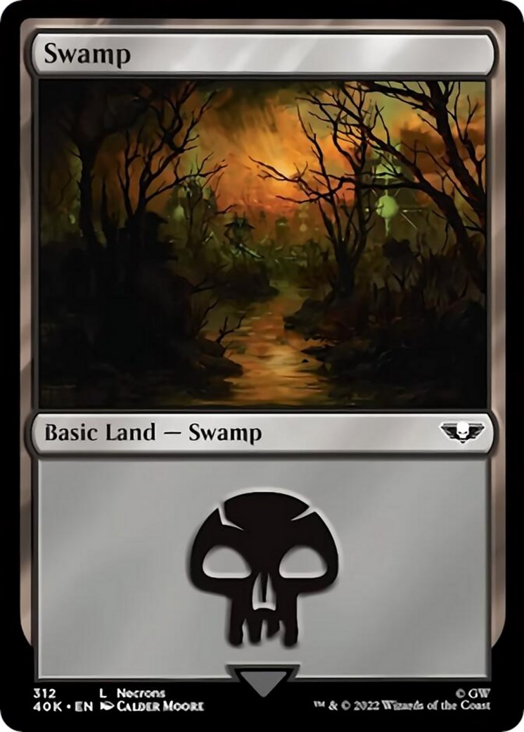 Swamp (312) - Universes Beyond: Warhammer 40,000 - Magic: The Gathering