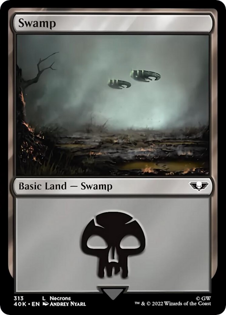 Swamp (313) - Universes Beyond: Warhammer 40,000 - Magic: The Gathering