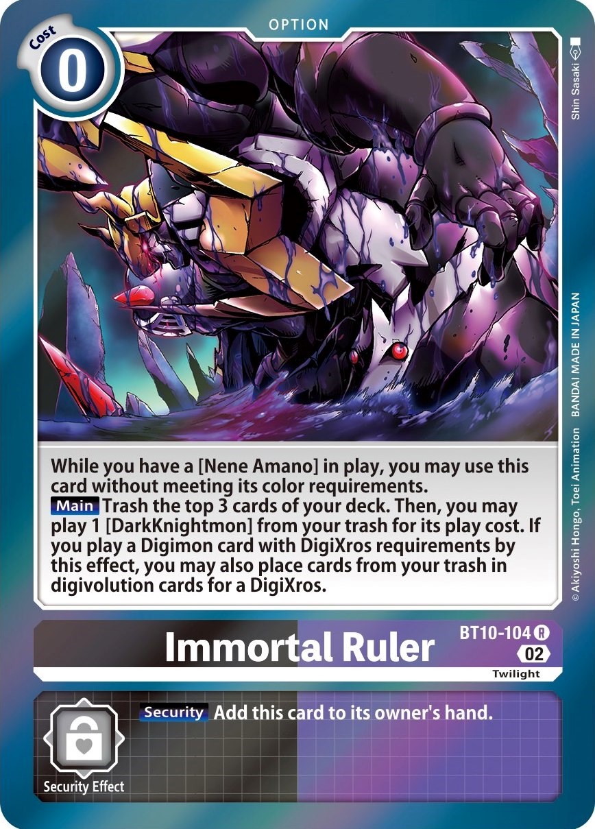 Immortal Ruler - Xros Encounter - Digimon Card Game