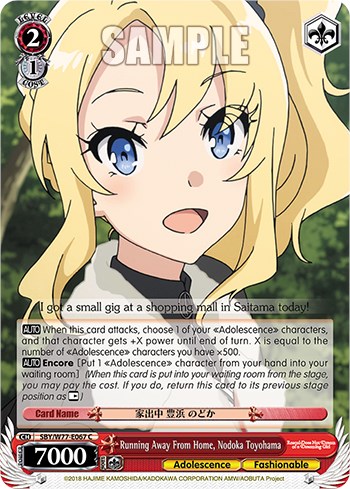 Running Away From Home, Nodoka Toyohama - Rascal Does Not Dream of a ...