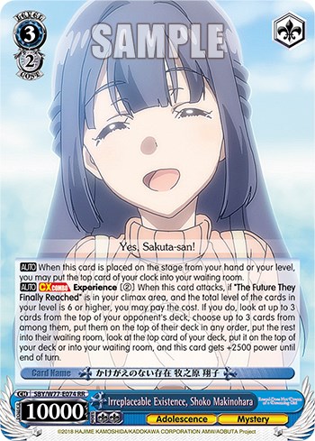 Irreplaceable Existence, Shoko Makinohara - Rascal Does Not Dream of a Dreaming Girl - Weiss Schwarz