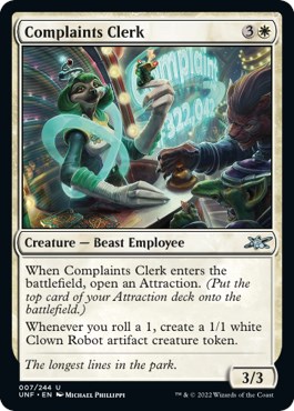 Complaints Clerk - Unfinity - Magic: The Gathering