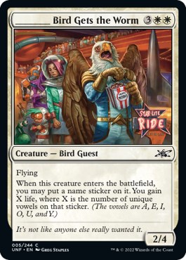 Bird Gets the Worm - Unfinity - Magic: The Gathering
