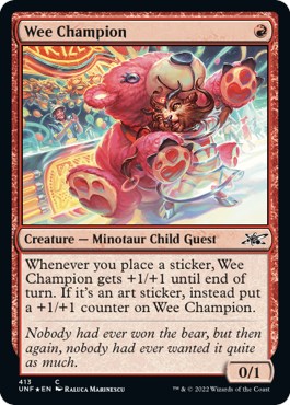 Wee Champion (Galaxy Foil) - Unfinity - Magic: The Gathering