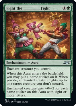 Fight the _______ Fight (Galaxy Foil) - Unfinity - Magic: The Gathering