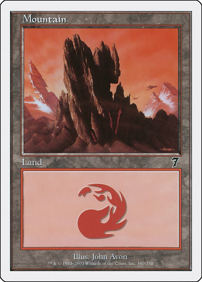 Mountain (340) - 7th Edition - Magic: The Gathering