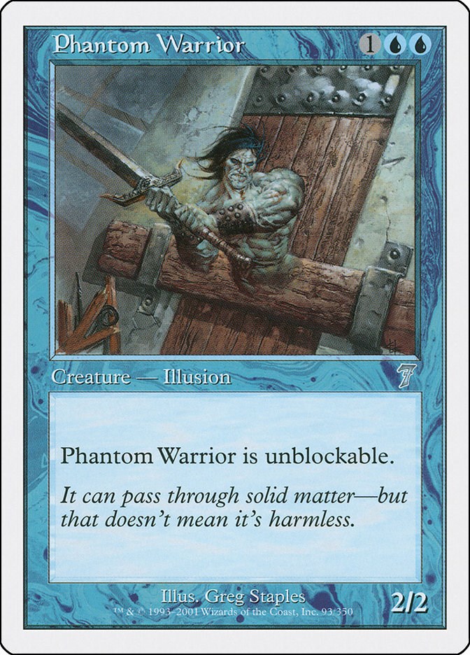 Phantom Warrior - 7th Edition - Magic: The Gathering