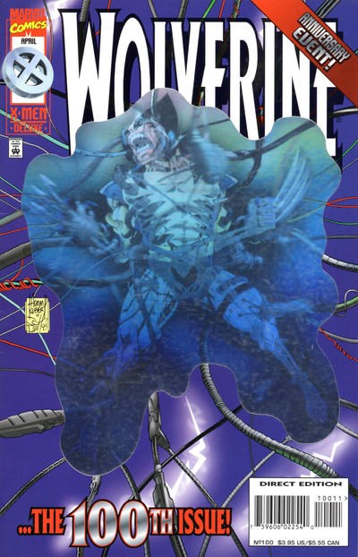 Wolverine #100 (Direct Edition - Foil Enhanced Cover) - Wolverine (1988 ...