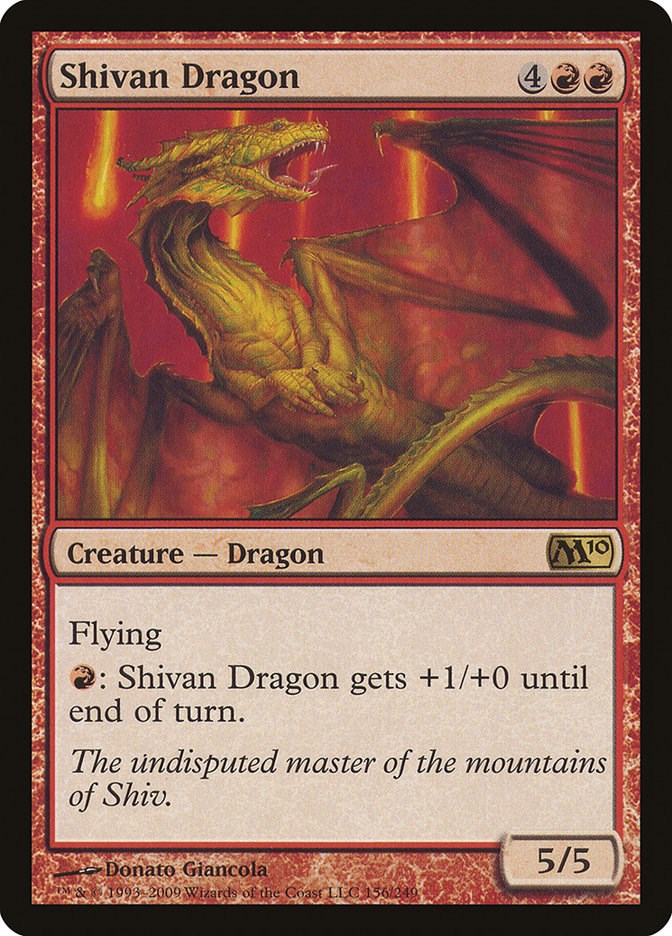 Shivan Dragon - Magic 2010 (M10) - Magic: The Gathering