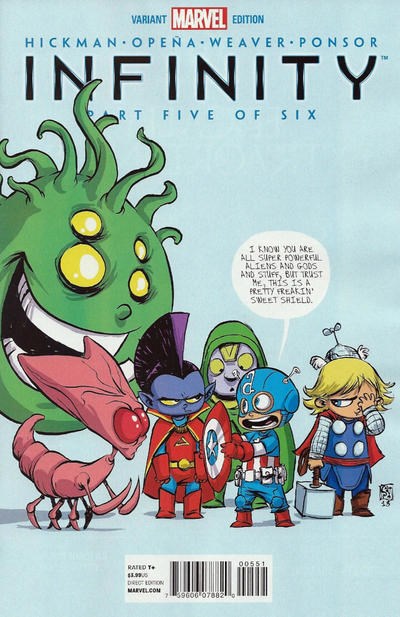 Infinity #5 (Marvel Babies Variant by Skottie Young) - Infinity (2013 ...