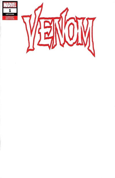 Venom #1 (166) (Variant Edition - Blank Cover) - Venom (2018 Series ...