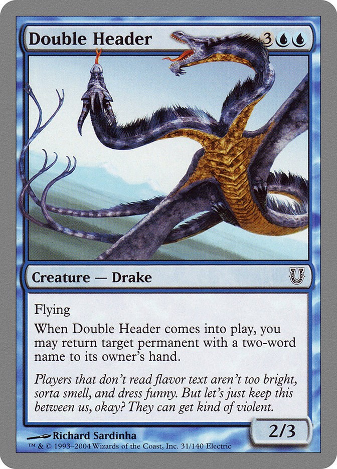 Double Header - Unhinged - Magic: The Gathering