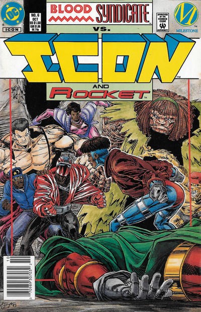 Icon #6 (Newsstand) - Icon (1993 Series) - DC Comics