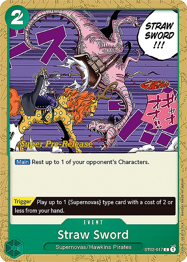 Straw Sword - Super Pre-Release Starter Deck 2: Worst Generation - One Piece Card Game
