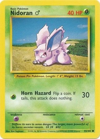 Nidoran M - Base Set - Pokemon