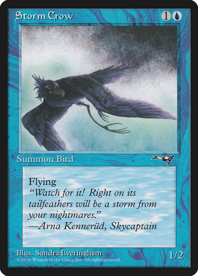 Storm Crow (Flying Left) - Alliances - Magic: The Gathering