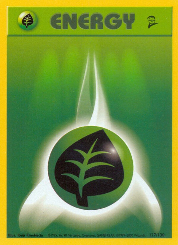 Grass Energy - Base Set 2 - Pokemon
