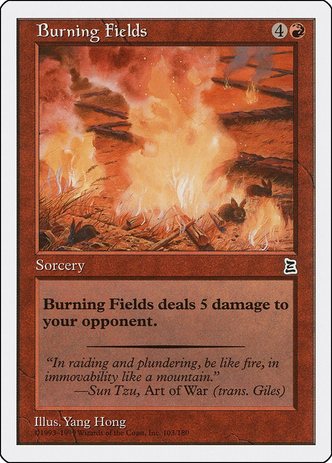 Burning Fields - Portal Three Kingdoms - Magic: The Gathering