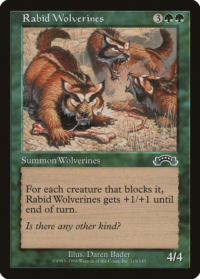 Rabid Wolverines - Exodus - Magic: The Gathering
