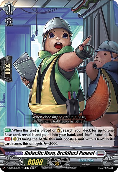 Galactic Hero, Architect Paseel - Blazing Dragon Reborn - Cardfight ...