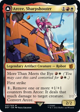 Arcee, Sharpshooter - Universes Beyond: Transformers - Magic: The Gathering