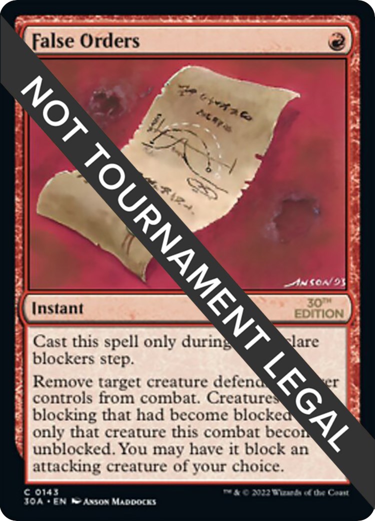 False Orders - 30th Anniversary Edition - Magic: The Gathering