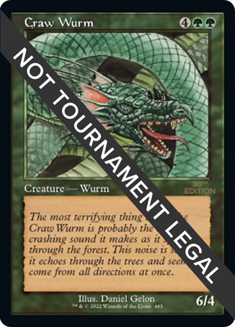 Craw Wurm (Retro Frame) - 30th Anniversary Edition - Magic: The Gathering