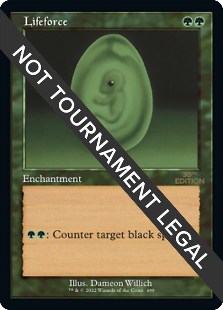 Lifeforce Retro Frame 30th Anniversary Edition Magic The Gathering