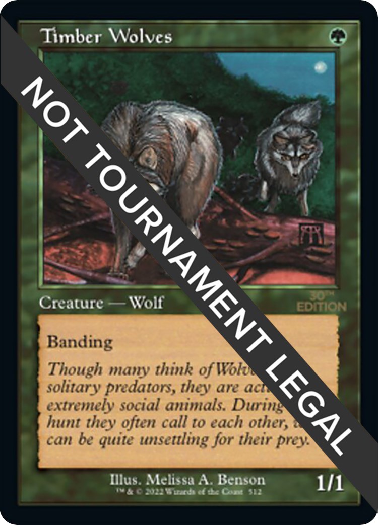 Timber Wolves (Retro Frame) - 30th Anniversary Edition - Magic: The ...