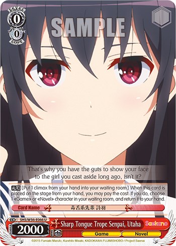 Sharp Tongue Trope Senpai, Utaha - Saekano: How to Raise a Boring ...