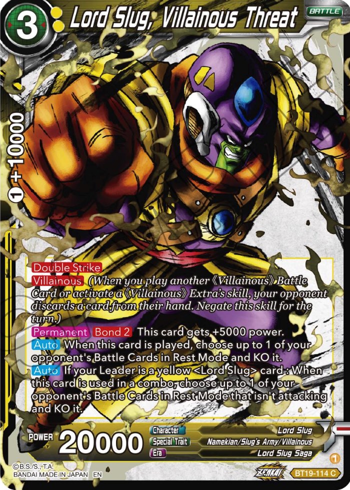 Lord Slug, Villainous Threat - Fighter's Ambition - Dragon Ball Super CCG