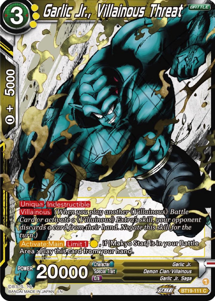 Garlic Jr., Villainous Threat - Fighter's Ambition - Dragon Ball Super CCG