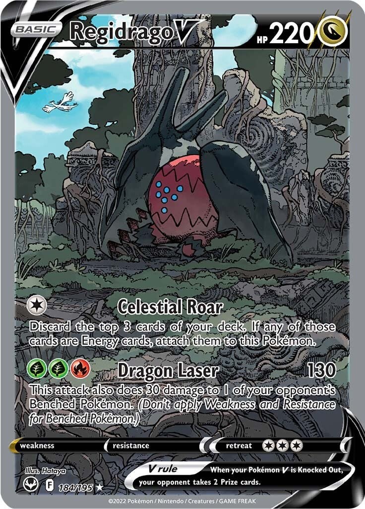 Regidrago V Alternate Full Art SWSH12 Silver Tempest Pokemon Regidrago V Alternate Full Art SWSH12 Silver Tempest Pokemon
