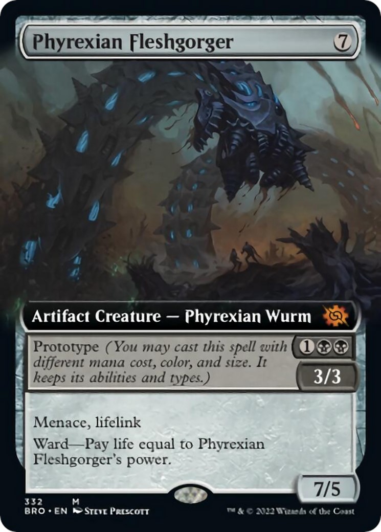 Phyrexian Fleshgorger (Extended Art) - The Brothers' War - Magic: The ...