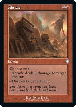 Abrade (Retro Frame) - Commander: The Brothers' War - Magic: The Gathering