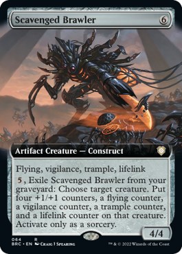 Scavenged Brawler (Extended Art) - Commander: The Brothers' War - Magic ...