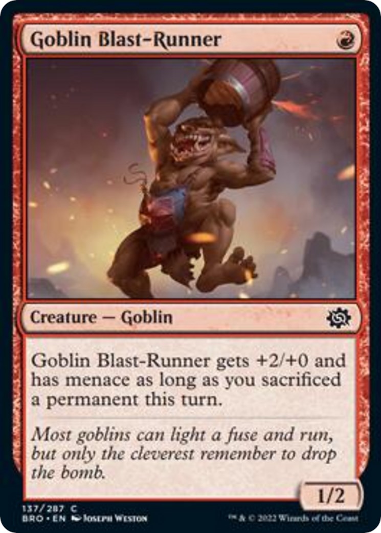 Goblin Blast-Runner - The Brothers' War - Magic: The Gathering