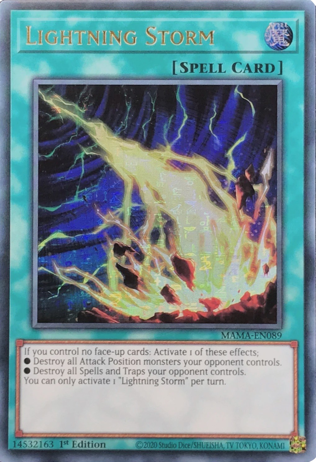 Lightning Storm (Ultra Pharaoh's Rare) - Magnificent Mavens - YuGiOh