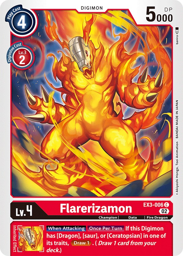 Flarerizamon - Draconic Roar - Digimon Card Game