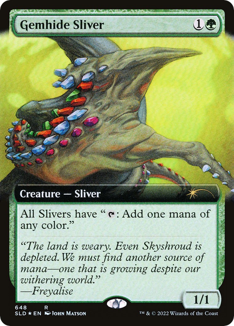 Gemhide Sliver (Extended Art) - Secret Lair Drop Series - Magic: The ...