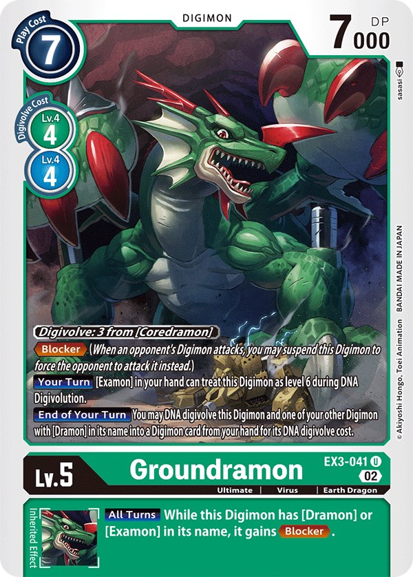 Groundramon - Draconic Roar - Digimon Card Game