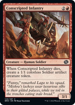 Conscripted Infantry - The Brothers' War - Magic: The Gathering