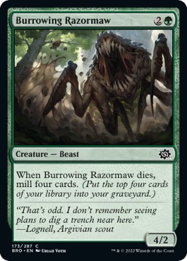 Burrowing Razormaw - The Brothers' War - Magic: The Gathering