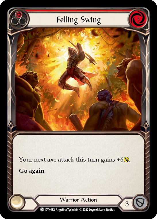 Felling Swing (Red) - Dynasty - Flesh and Blood TCG