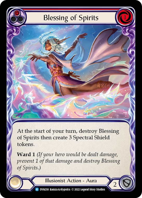 Blessing of Spirits (Red) - Dynasty - Flesh and Blood TCG